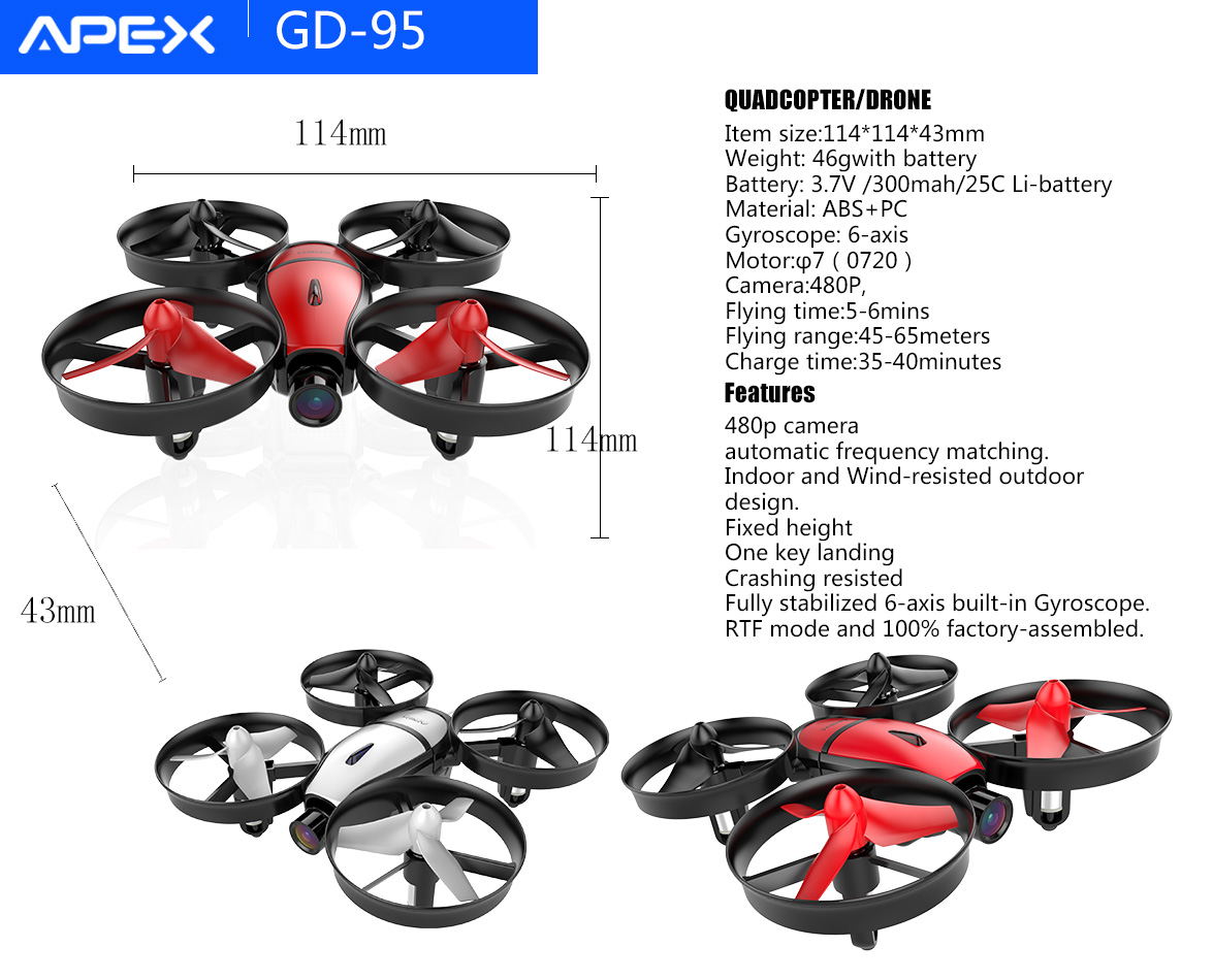 APEX GD-95A Ghost Drone UAV Toys Manufacture